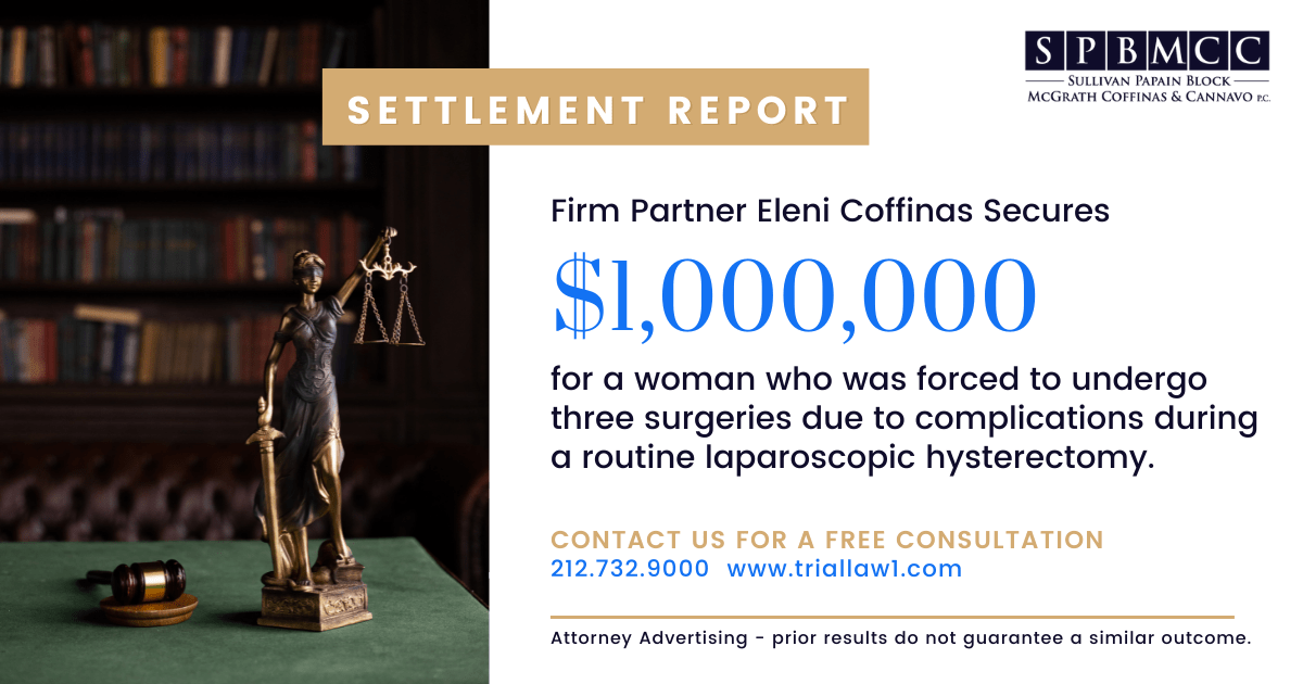 Coffinas Secures $1 Million Settlement for Medical Malpractice Victim